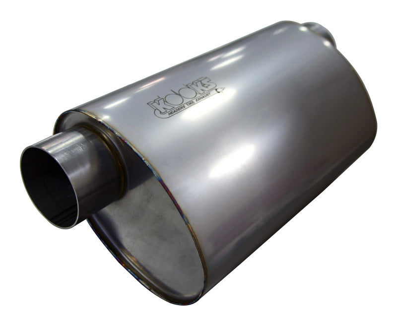 Kooks 3in Oval Offset/Offset (Same Side) Muffler 14in Long Body Stainl ...
